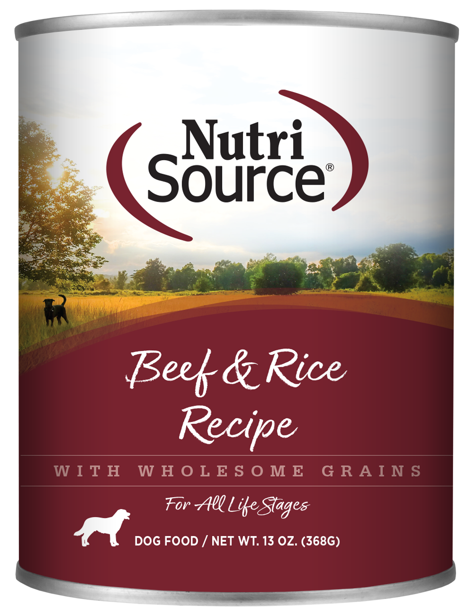 Nutrisource Beef & Rice Recipe Healthy 13oz Wet Dog Food — Agri Feed ...