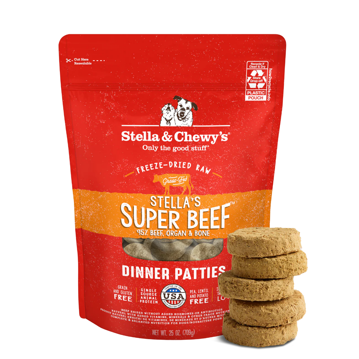 Stella’s Super Beef Freeze-Dried Raw Dinner Patties - 25oz - Knoxville ...